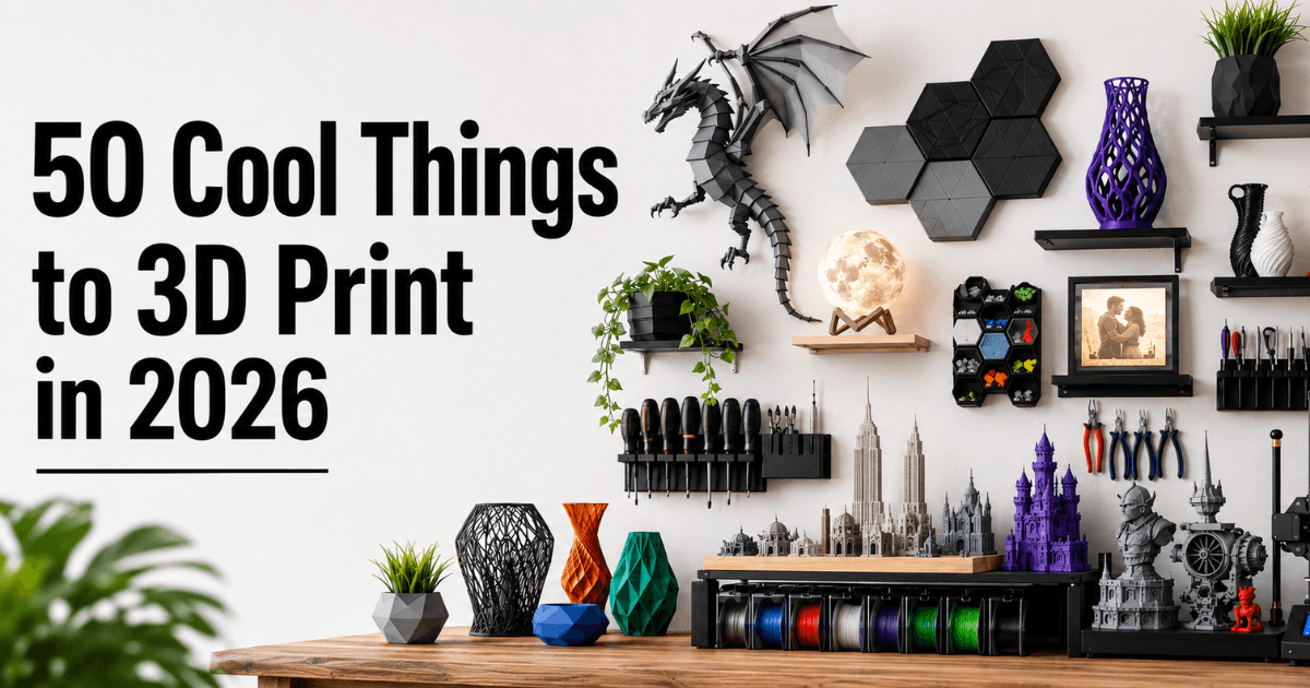 50 Cool Things to 3D Print in 2026: Best Ideas for Beginners and Pros